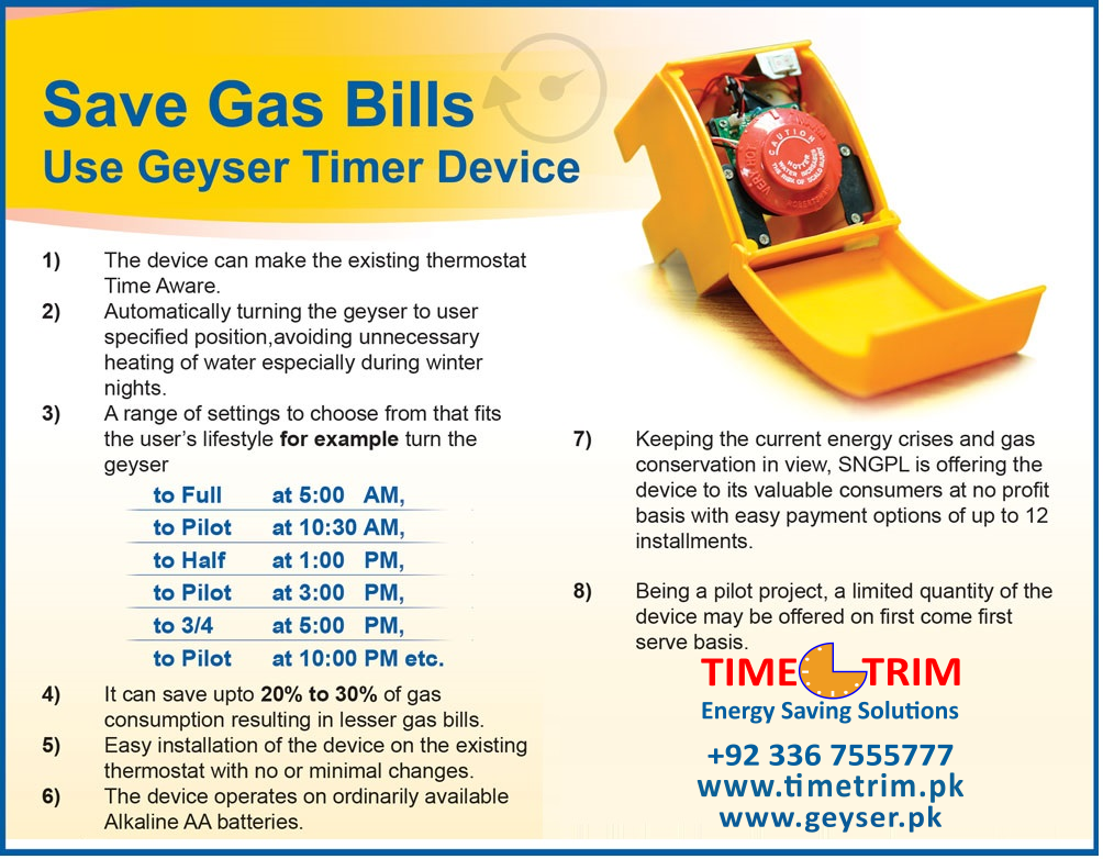 Geyser Timer Device - Geyser.pk